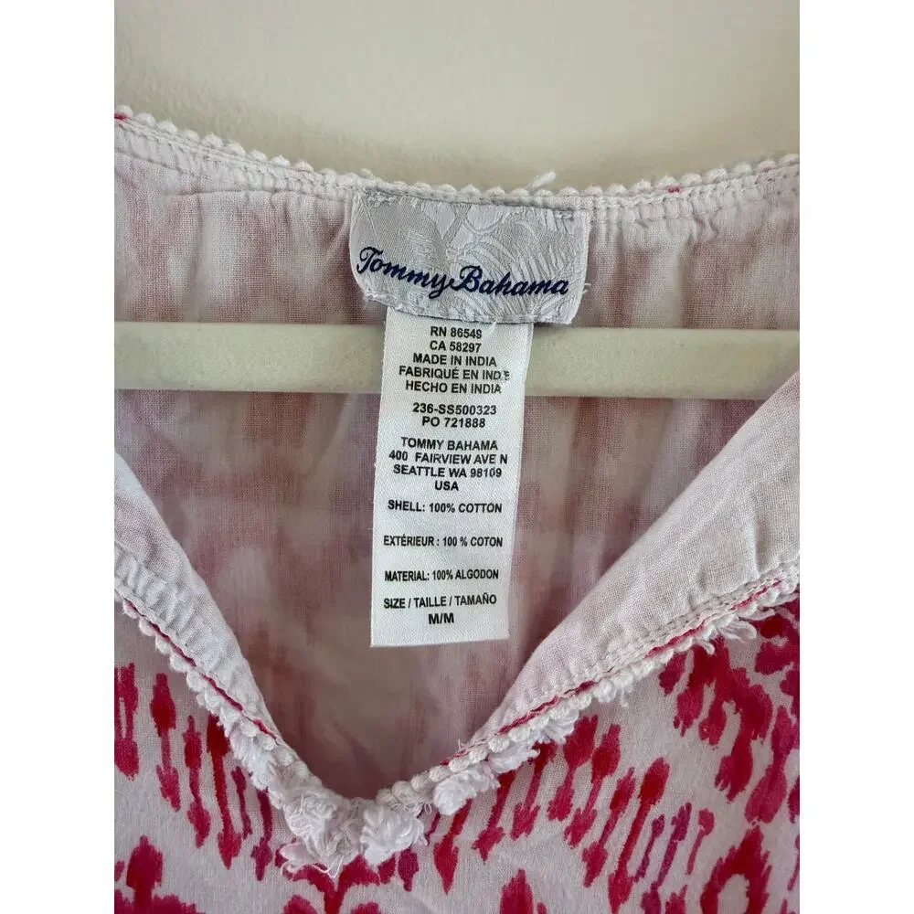 Tommy Bahama | Dresses | Tommy Bahama Pink Ikat Tassel Cover Up Boho ...